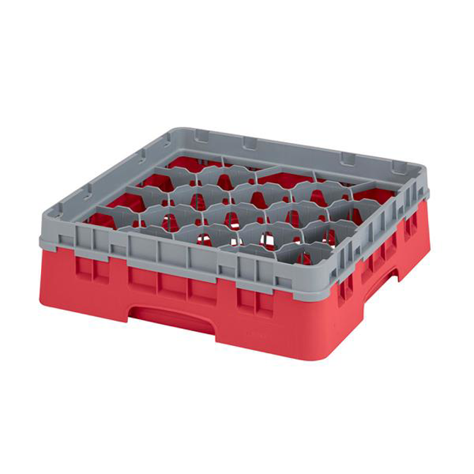 20 Compartment Glass Rack with 1 Extender H92mm - Red