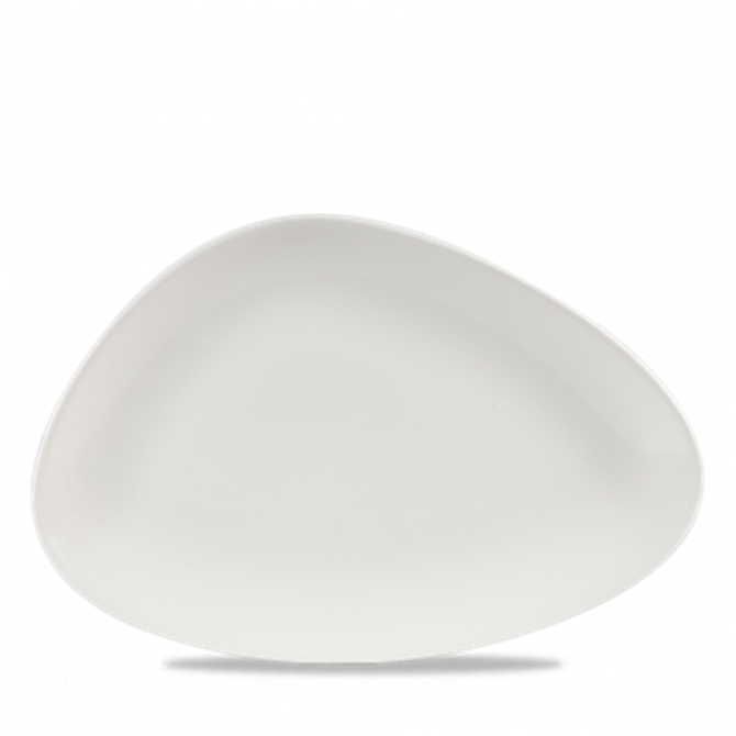 White Triangle Chefs Plate 12 x 8inch