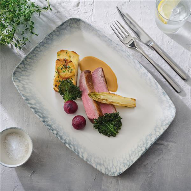 Ripple Rectangular Plate 12.5inch / 32cm