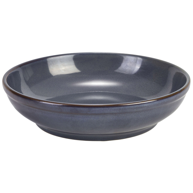 Terra Stoneware Rustic Blue Coupe Bowls 9inch / 23cm