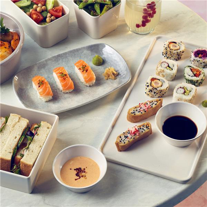 White Tokyo Melamine Bento Box Lid 34.8 x 18cm