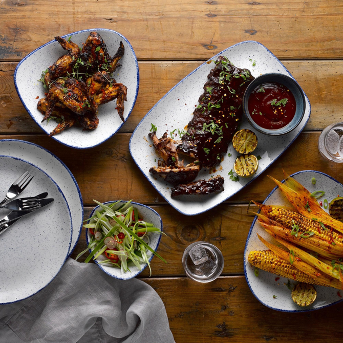 Stonecast Hints Indigo Square Baking Dish 10inch