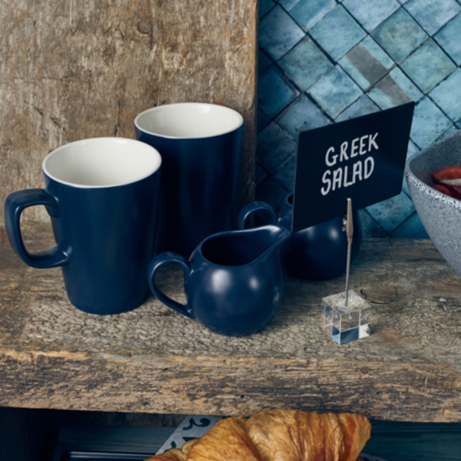 GenWare Porcelain Matt Blue Latte Mug 340ml / 12oz