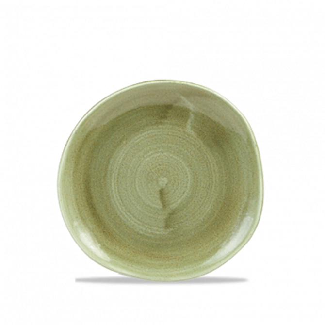 Stonecast Patina Burnished Green Round Trace Plate 7.25inch
