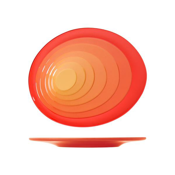 Sunset Orange Atlantis Melamine Oval Plate 29 x 23cm