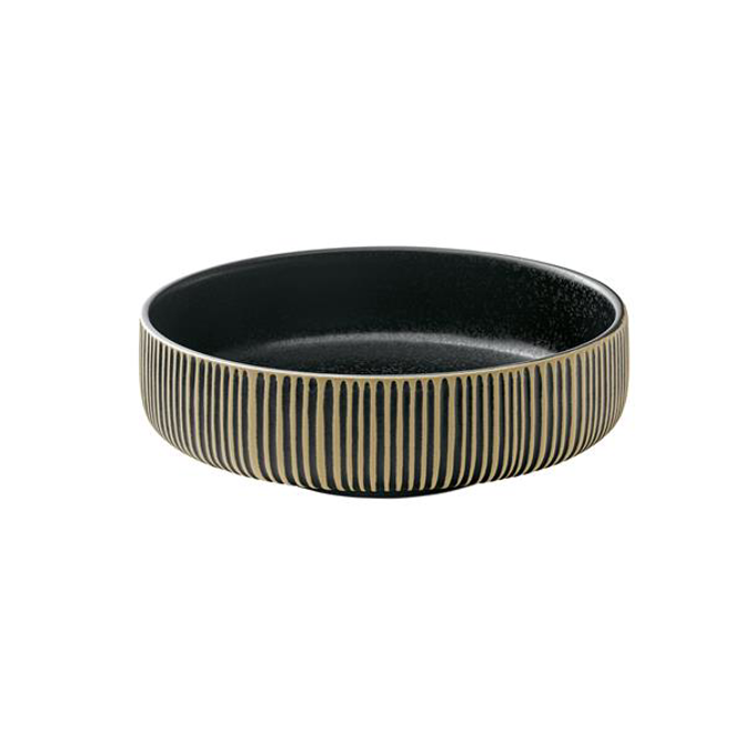 Nara Black & White Bowl Round 21cm / 1460ml