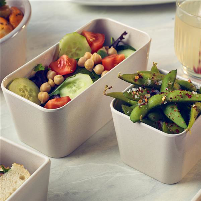 White Tokyo Melamine Small Bento Box Insert 8.3 x 7cm
