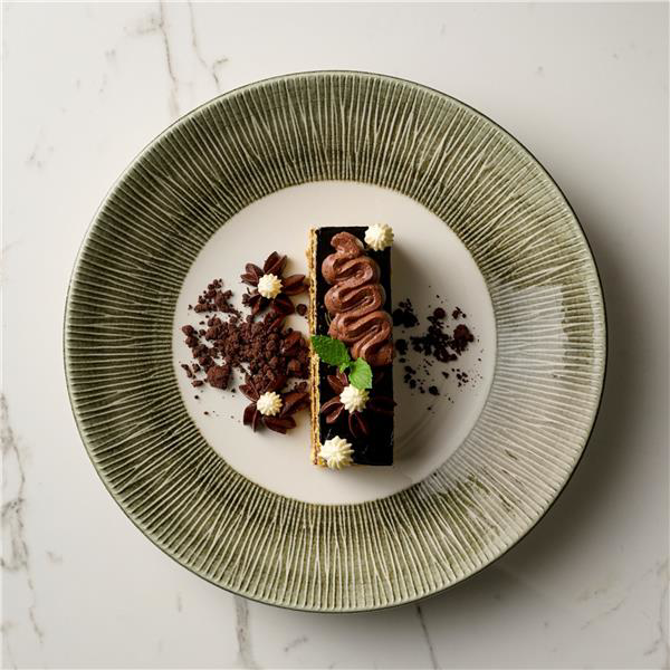 Churchill Bamboo Ceramic Spinwash Alpine Plate 6.625inch