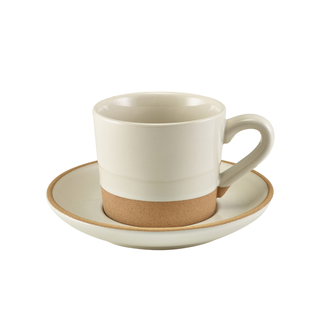 GenWare Kava White Stoneware Saucer 16cm