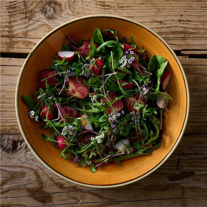 Stonecast Tangerine Triangle Bowl 6inch / 15.3cm