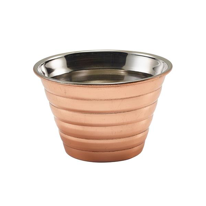 GenWare Copper Plated Ribbed Ramekin 4oz / 114ml