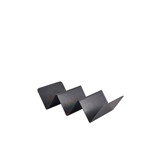 GenWare Black Vintage Steel Fast Food Stand 2 Slot