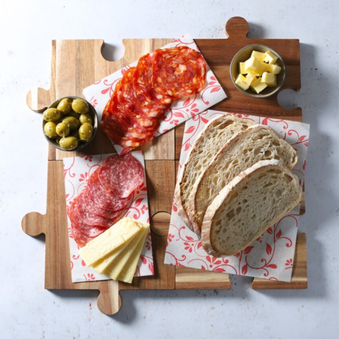 Wooden Jigsaw Puzzle Serving Boards