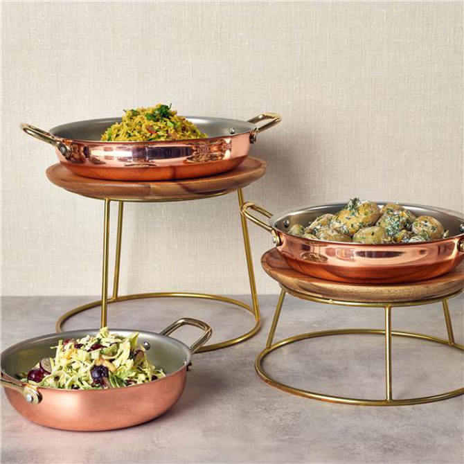 GenWare Gold Anti-Slip Round Buffet Riser 4inch / 10cm