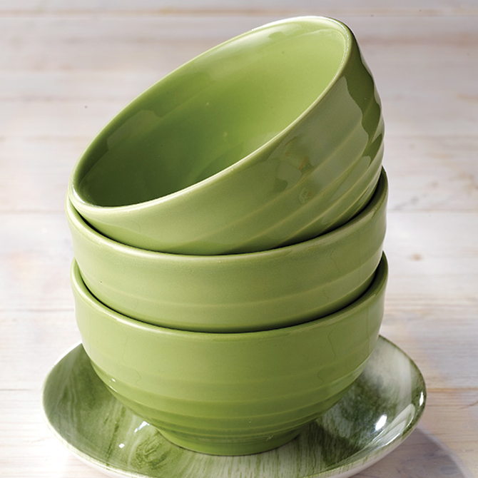 Churchill Bit on the Side Ripple Bowl Green 19.7oz / 560ml