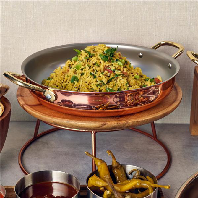 GenWare Copper Round Dish 9.5 x 2inch / 24.5 x 5cm