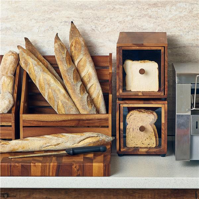 GenWare Acacia Wood Angled Crate GN1/2