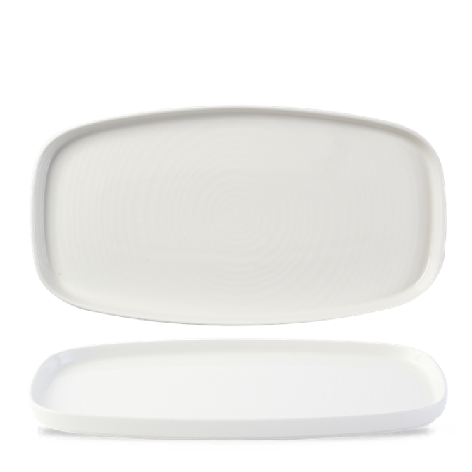 Chefs` Plates White Walled Oblong Plate 11.75inch x 6inch