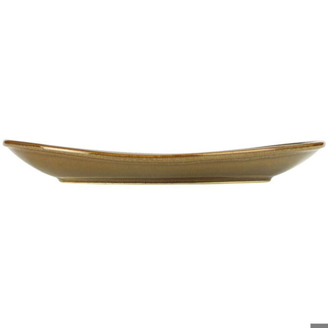 Rustic Oval Plate Brown 21 x 19cm