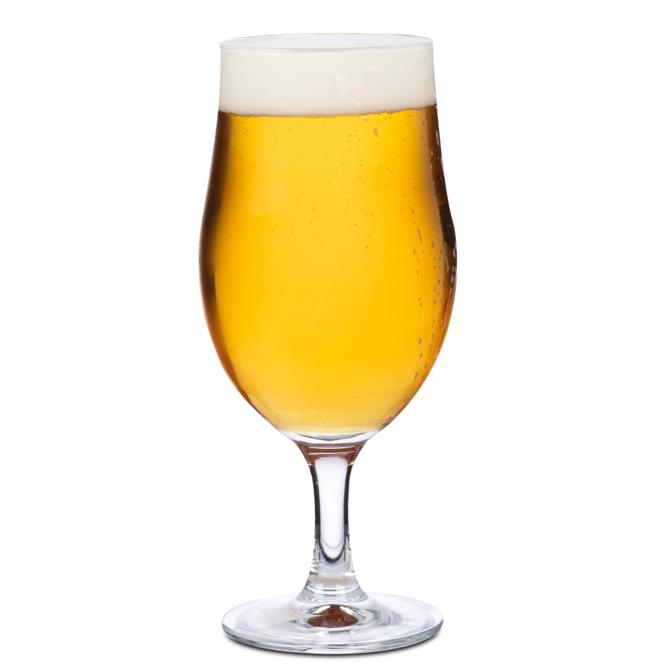 Draft Stemmed Beer Glasses 13oz LCA at 10oz