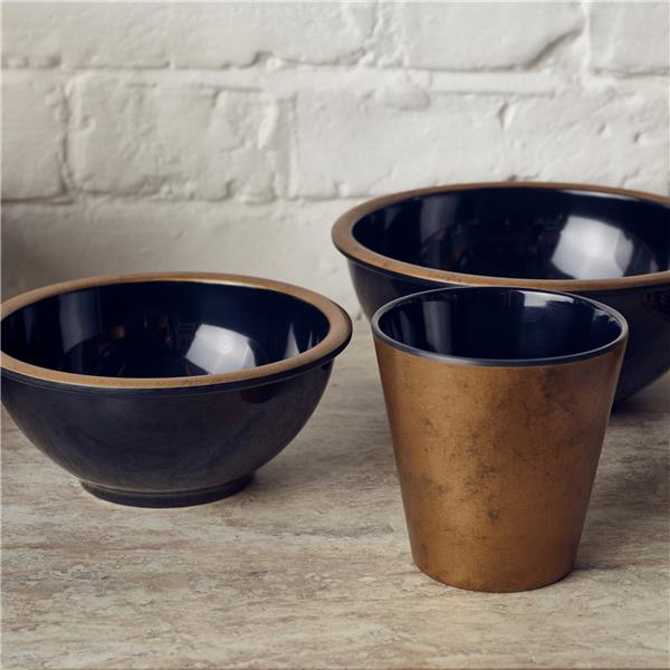 Copper/Black Utah Melamine Bowl 20 x 8.5cm