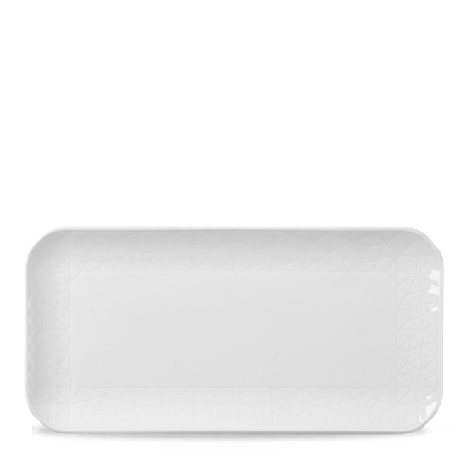 Alchemy Abstract White Shallow Oblong Tray 11.75inch x 5.75inch / 30 x ...