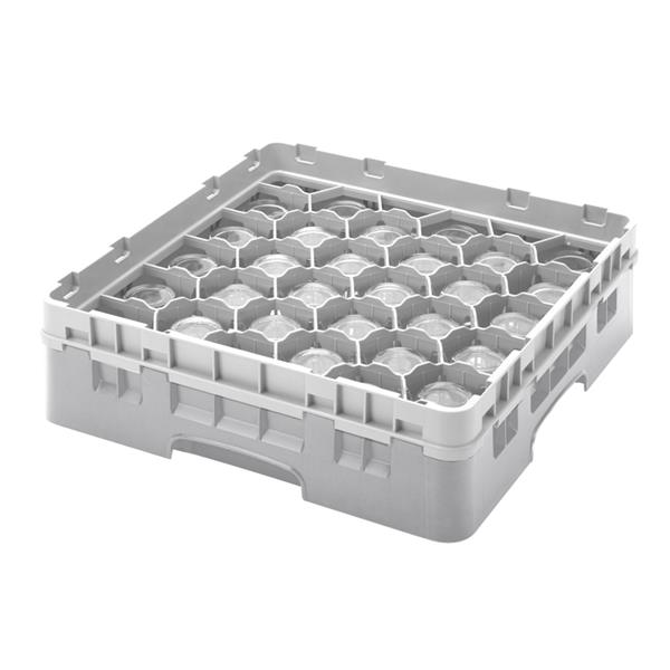 30 Compartment Glass Rack with 1 Extender H92mm - Grey