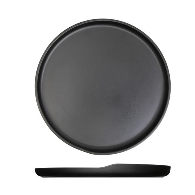 Black Copenhagen Round Melamine Plate 28cm