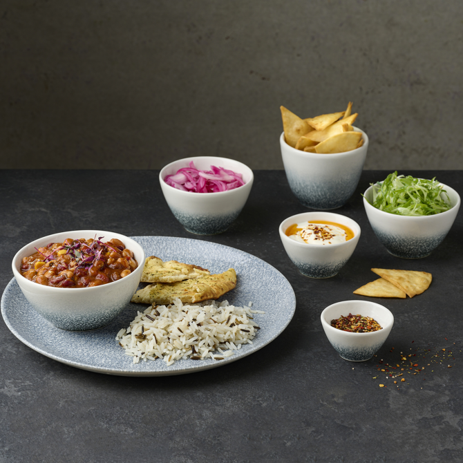 Studio Prints Raku Topaz Blue Snack Bowl 5.25inch / 13cm