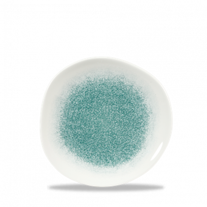 Raku Jade Green Round Trace Plate 7.25inch