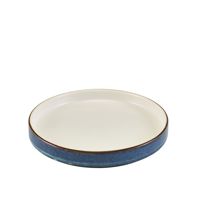Terra Porcelain Aqua Blue Two Tone Presentation Plate 21cm