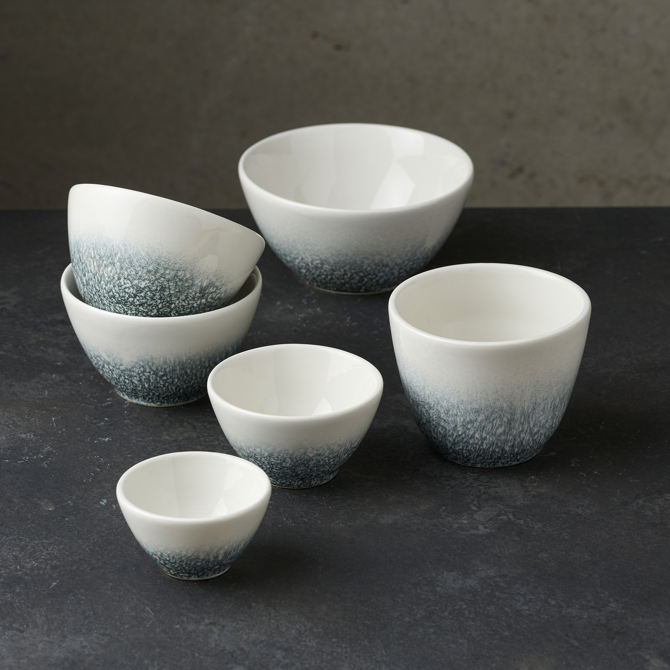 Studio Prints Raku Topaz Blue Snack Bowl 5.25inch / 13cm