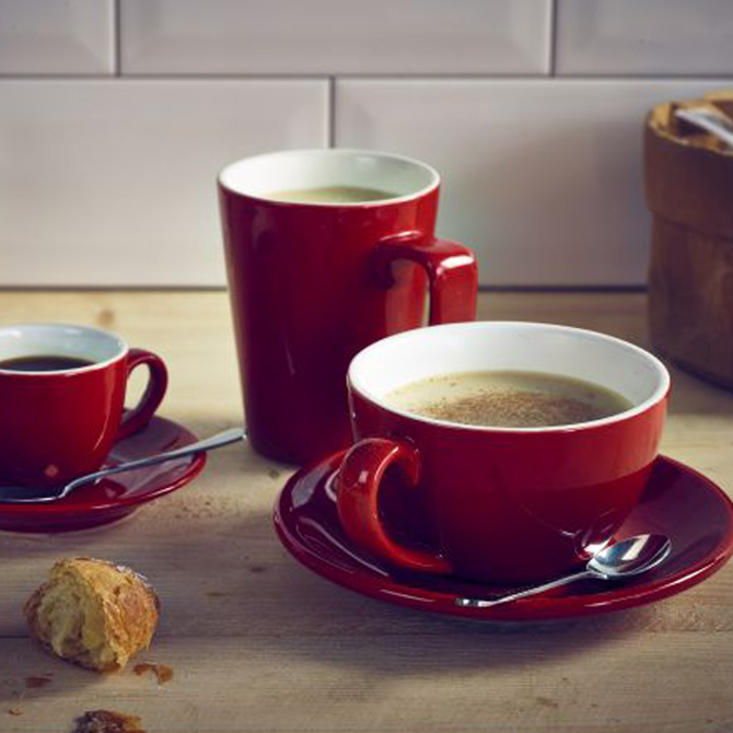 Royal Genware Bowl Shaped Cup Red 3oz / 90ml