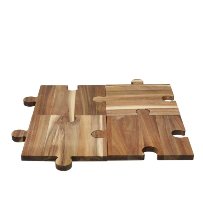 Wooden Jigsaw Puzzle Serving Boards