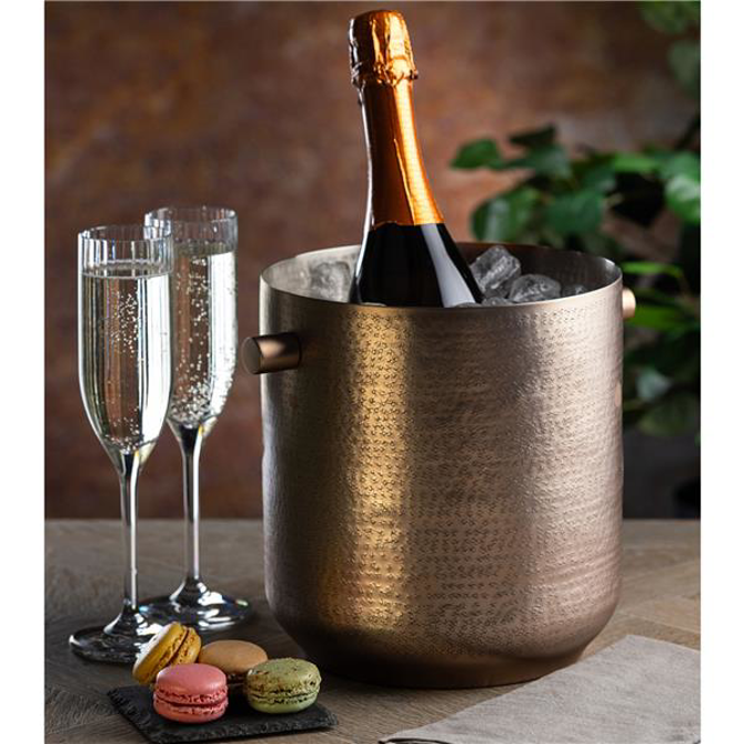 Aged Copper Wine Bucket 19.5 x 21cm