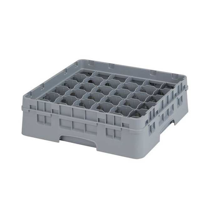 36 Compartment Glass Rack with 1 Extender H92mm - Grey