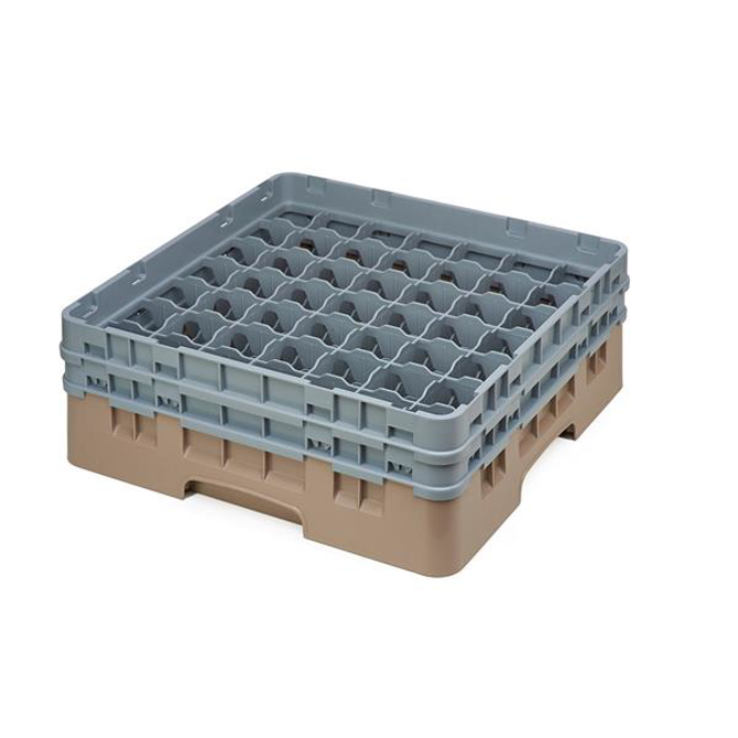 49 Compartment Glass Rack with 2 Extenders H133mm - Beige