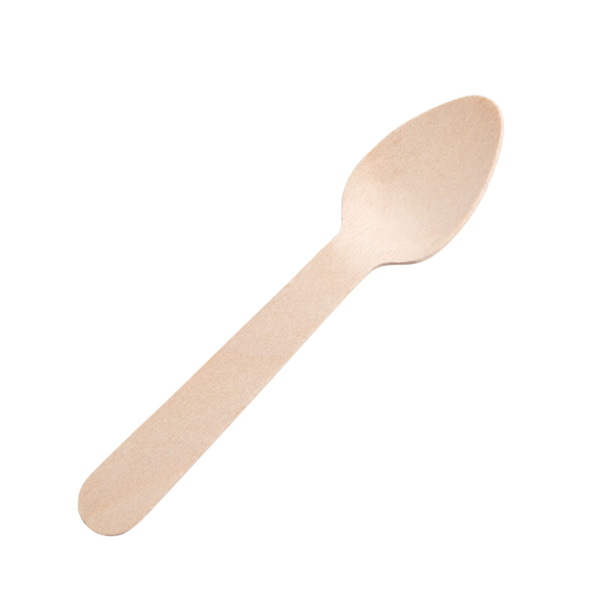 Birch Wood Teaspoon 4.25inch / 11cm