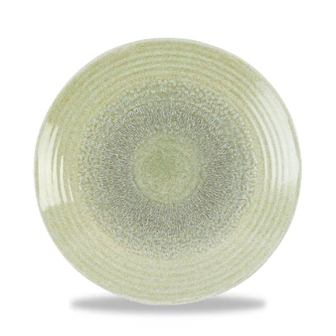 Harvest Grain Speckled Green Organic Coupe Plate 10.75inch / 27.5cm