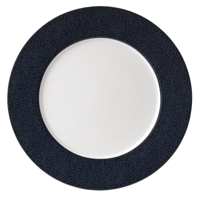 Purity Pearls Dark Rimmed Plate 12.75inch / 32cm