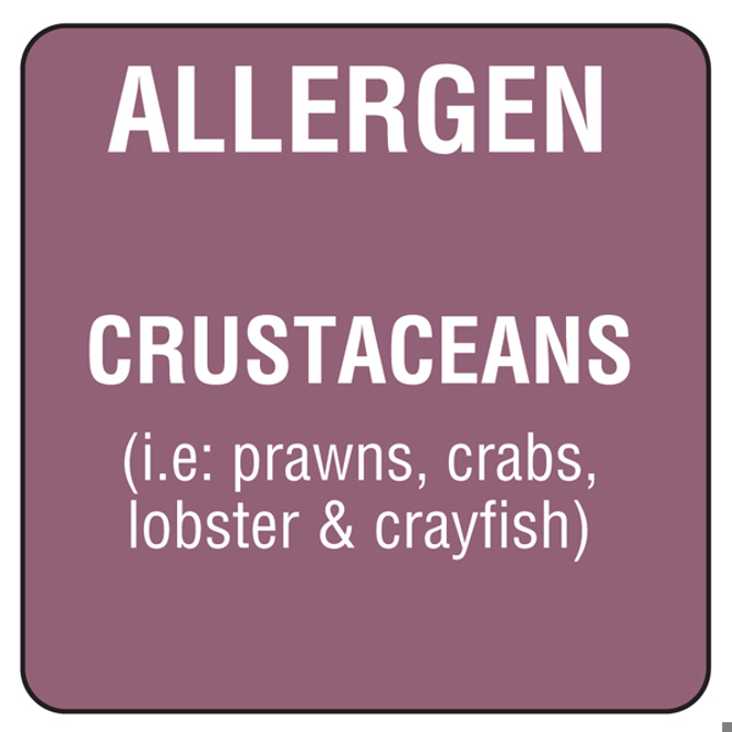 Food Allergen Labels Crustaceans